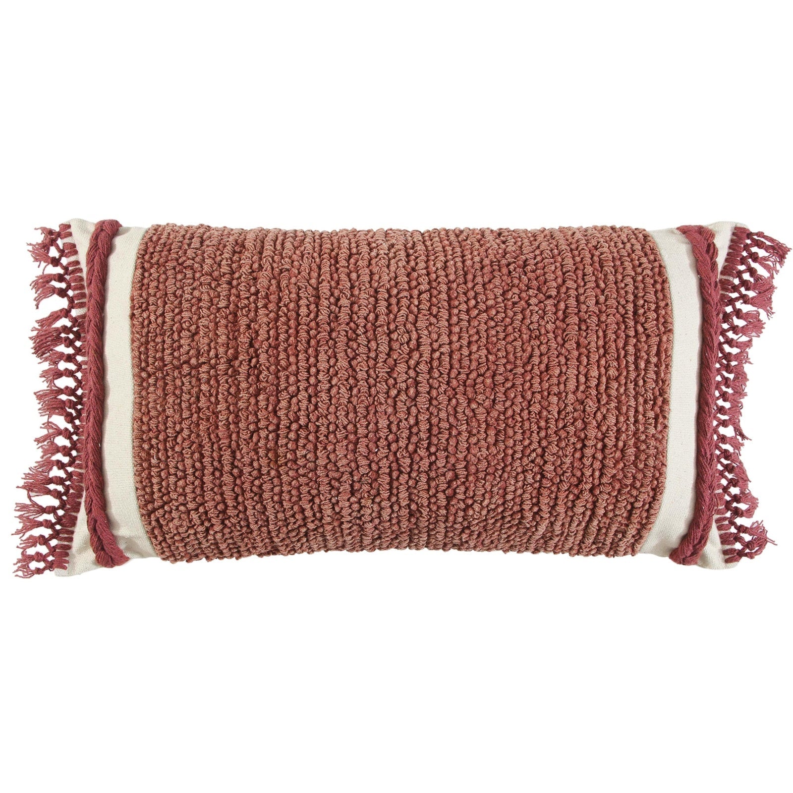 Woven Woven Cotton Solid Texture Decorative Throw Pillow - Pier 1